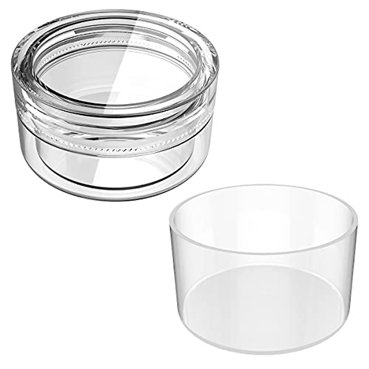 50 pcs - 5ml Polystyrene Concentrate Container w/Silicone Insert (Ultra Clear Silicone Insert)