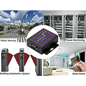 CERRXIAN RS232 to Ethernet Serial Device Server, 1 Port RS 232 DB9 Serial to Ethernet TCP IP Device Server Converter