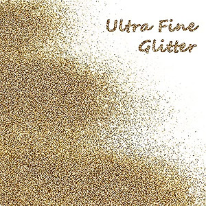 Metallic Fine Glitter, 150g Multipurpose Extra Fine Craft Glitter for Resin Arts and Crafts, Body Nail Art Eye Face Hair, Holographic Glitter for Epoxy Tumbler, Slime Making (Light Gold)