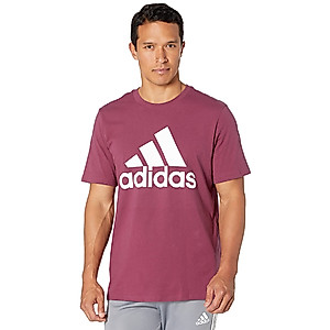 adidas Men's Badge of Sport Classic Tee, Victory Crimson, Medium