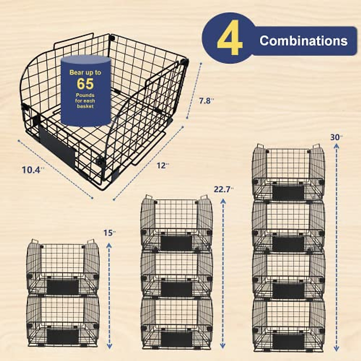 Kitchen organization Basket,Pantry Cabinet Organization and Storage