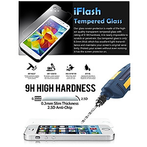 IFLASH 2 Pack Tempered Glass Screen Protector For Apple iPad 9.7 Inches 2018, 2017, iPad Pro 9.7 Inch, iPad 5th, 6th Generation, iPad Air, iPad Air 2, (NOT FOR iPad Air 3) – Crystal Clear