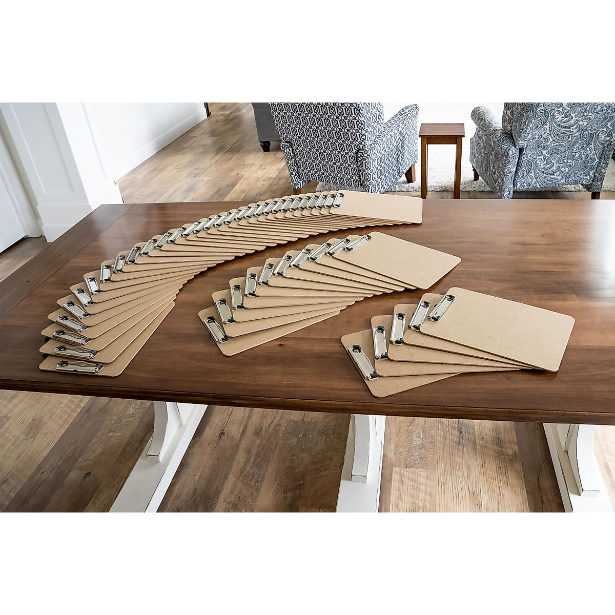 Office Solutions Direct Clipboards with Low Profile Clip (Set of 10) - Wood Clipboards Bulk 10 Pack, Heavy Duty Clipboard, Bulk Classic Clipboards for Classroom, Calendar Office Clipboard Stand up