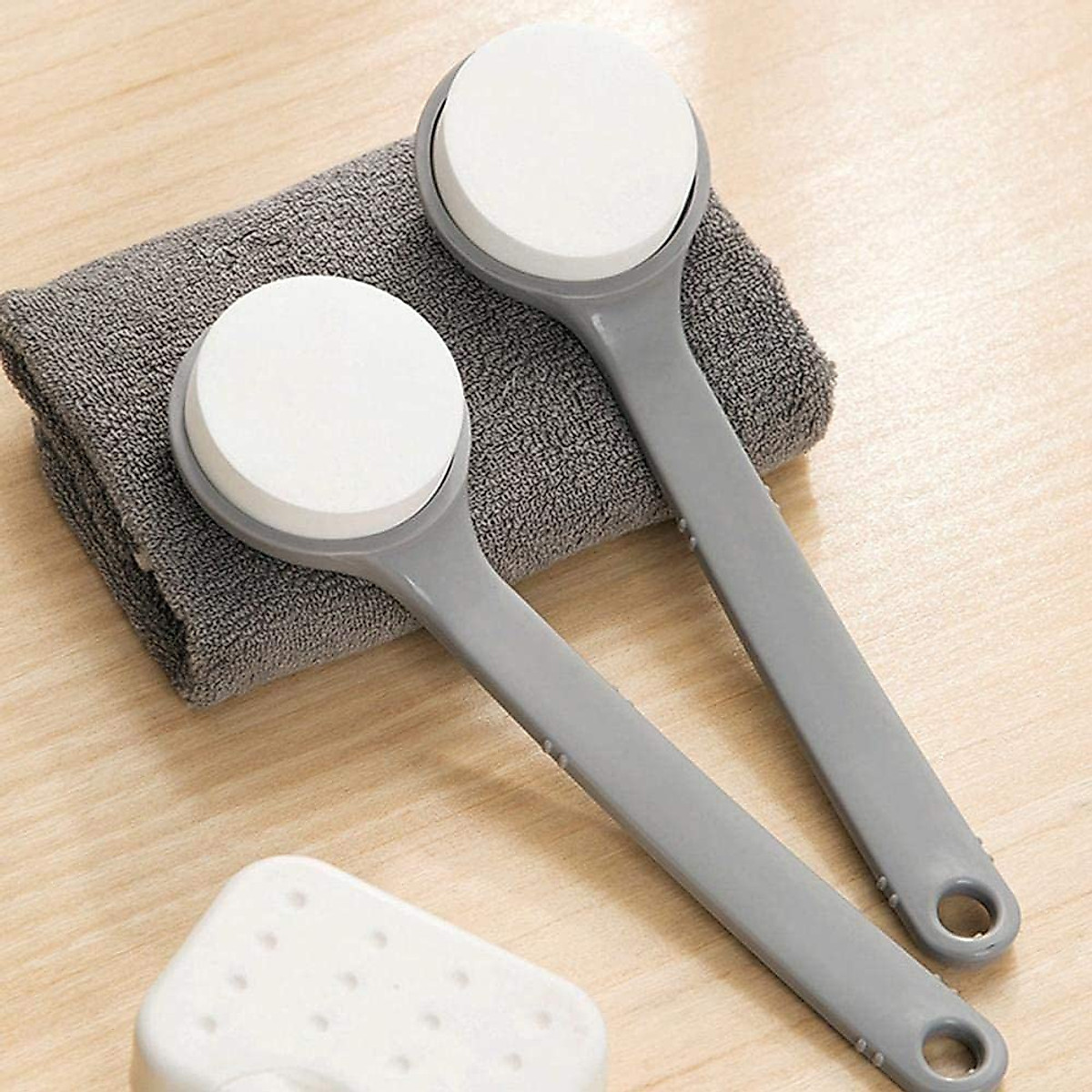WAGA Bath Brush Body Exfoliating Scrubber Long Handle Body Back Massage Shower Foam Bath Body Brush Cleansing Accessories