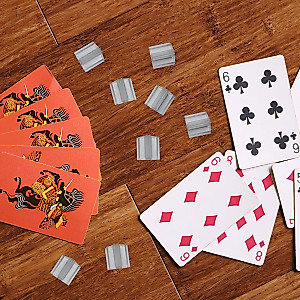 50 Pieces Game Card Stands Plastic Card Holder Clear Small Wedding Table Place Card Stand for Board Game Cards Table Signs Memos Pictures Photos DIY Party Favors