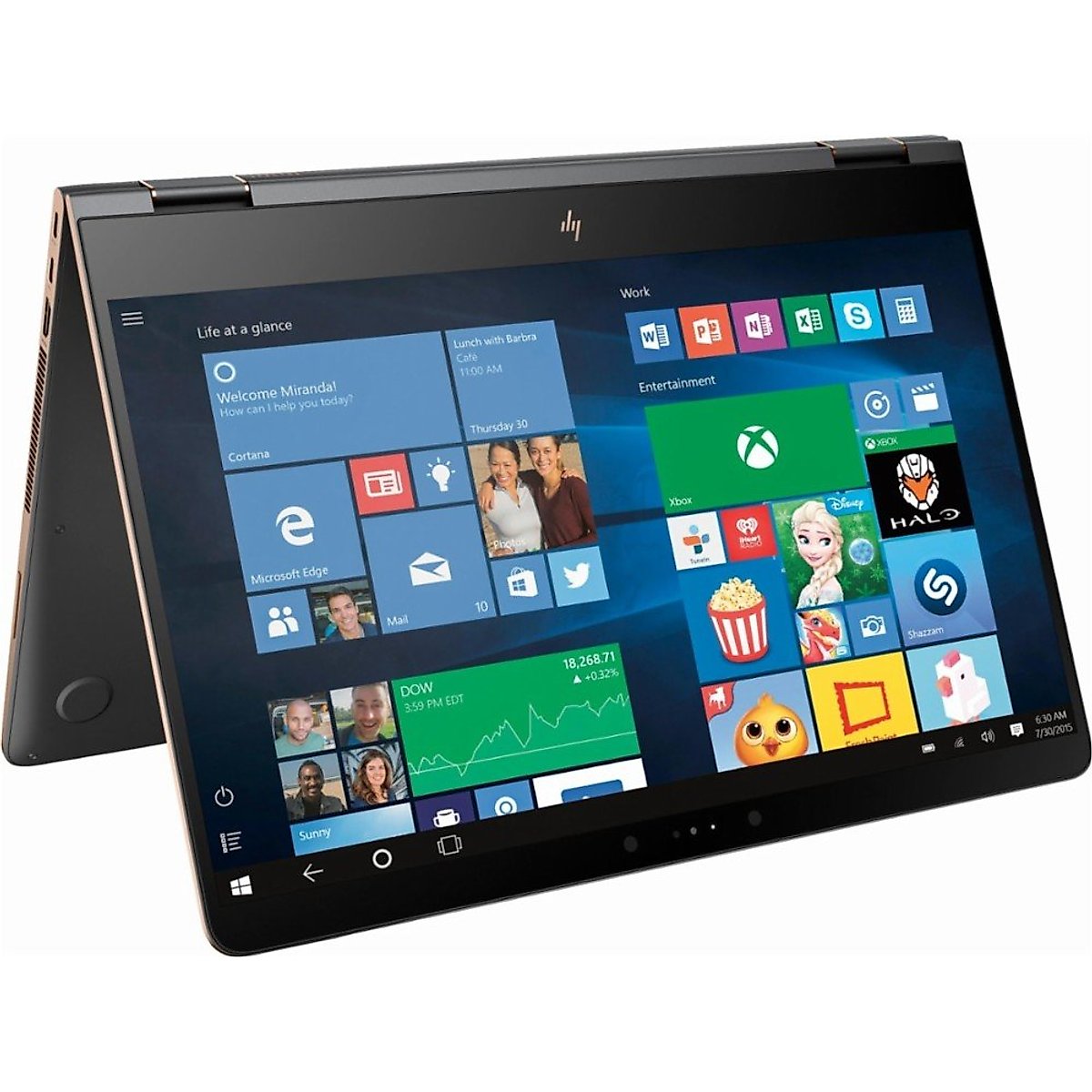HP Older Spectre x360 2-in-1 15.6" 4K UHD Touch, Intel i7 8th Gen CPU 16GB RAM, 512GB SSD Dark Ash Silver - 3 Years McAfee Interet Security NO NUM-PAD, NO Fingerprint Reader