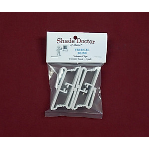 VERTICAL BLIND Dust Cover VALANCE CLIPS for 1 1/2" V3000 Track (4-Pack)
