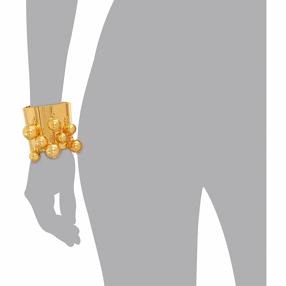 Ben-Amun Jewelry "Gold Ball Collection" Gold Ball Cuff Bracelet
