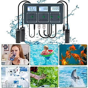 Wrobelax Water Quality Tester Monitor, WiFi Smart 8 in 1 PH Meter Data Logger Temp TDS Salinity S.G. EC ORP High Precise Analyzer for Water Sources, Aquarium, Hydroponics