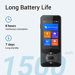 Wooask Language Translator Device Portable Real-time Voice Translation in 138 Different Languages and Accents for Learning, Travel, Business and Daily Tasks