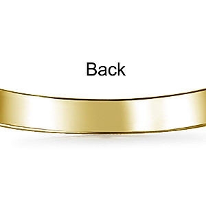 Bling Jewelry Personalized 18K Gold Plated Brass Tiny Identification Tag ID Bracelet Lightweight For Small Wrists 5 Inch Custom Engraved