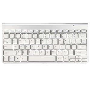 Goshyda Keyboard Mouse Combo, 1600-2400 DPI Adjustable Hot Keys Silent Ambience Stable Connection Slim Design Keyboard for Work Study Gaming