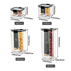 Pomobie 40 Storage Bins with Lids Airtight Food Storage Container Frees Kitchen Pantry Organization and Storage Cereal & Dry Food Storage Containers for Cereal Organization for Pantry (C, One Size)