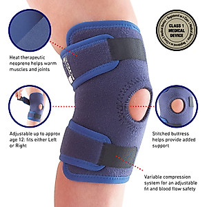 Neo G Kids Knee Support Child Open Patella – Kids Knee Brace for Joint & Meniscus Pain, Osgood Schlatter, Strains, Sprains, Instability, Juvenile Arthritis - Adjustable Compression
