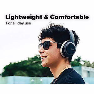 Cleer Audio Enduro 100 Wireless Bluetooth Headphone - Over Ear Fast Charging Lightweight, Podcasting 100Hr Long Battery | Full Charge 4 Day Playback, Play Music & Take Calls Ironless Driver (Navy)