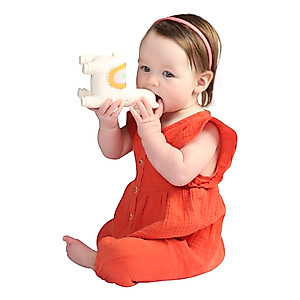 Manhattan Toy Fruity Paws Lili Llama 100% Natural Rubber Baby Teether Toy Multi