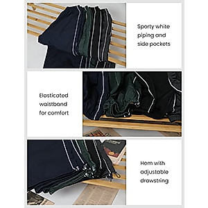 Lianlive Womens Parachute Pants Wide Leg Baggy Y2K Track Pants for Women (Black-S)