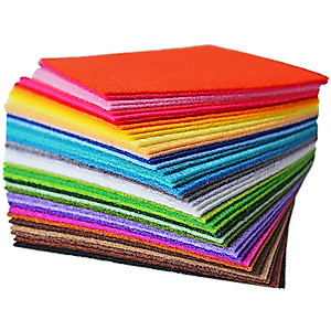 Felt Sheets, 40 Pcs 12 X 12 inches (30 X 30cm) 1mm Thick Soft Felt Fabric Sheet, DIY Craft Sewing Pre-Cut Quilt Squares, Premium Colorful Hard Fabric Sheets for Handmade Crafting& DIY Projects.