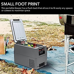 Whynter FMC-350XP 34 Quart Compact Portable Refrigerator, AC 115V/ DC 12V Real Freezer for Car, Home, Camping, RV-8°F to 50°F, One Size, Gray