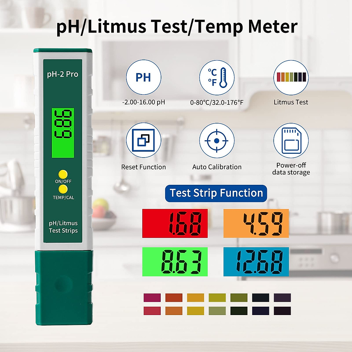 Yewhick Digital pH and TDS Meter Combo, High Accuracy 0.01 Water Quality Tester and 3-in-1 TDS and EC Meter, PPM and µS Meter for Water, Practical Water Testing Kit