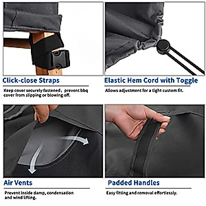 Miushion 2 Pack Patio Chair Covers, 40" W x 40" D x 36" H Heavy Duty 600D Outdoor Deep Seat Lounge Club Chair Cover, Waterproof UV Resistant Outdoor Patio Chair Furniture Cover, Black