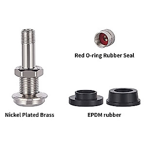 Vaincre 4 PCS TR416 Metal Valve Stems, Tire Valve Stems, High Pressure Valve Stems Outer Mount Fits 0.453" and 0.625" Rim Hole, 1 1/2" Long (Silver)