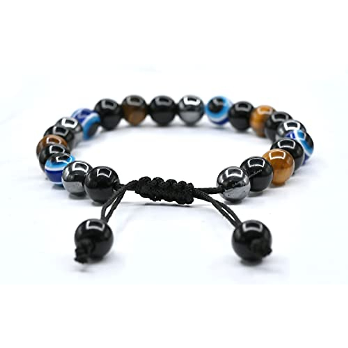 Evil Eye Bracelets for Men Women - Ultimate Protection Mens Bracelet - Evil Eye, Black Obsidian, Tigers Eye and Hematite - Healing Bracelets Gifts for Mom Mothers Day Pulseras Para Hombres Mujer