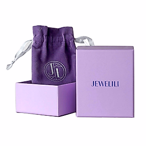 Jewelili 10K Yellow Gold 1/2 Cttw Natural White Round Diamonds Pendant Necklace, 18" Gold filled Rope Chain