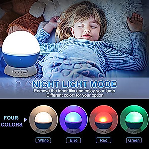 Votozi Night Light for Kids, Kids Night Light, Star Night Light, Moon and Star Projector 360 Degree Rotation - 4 LED Bulbs 9 Light Color Changing with USB Cable, Unique Gift for Men Women Children