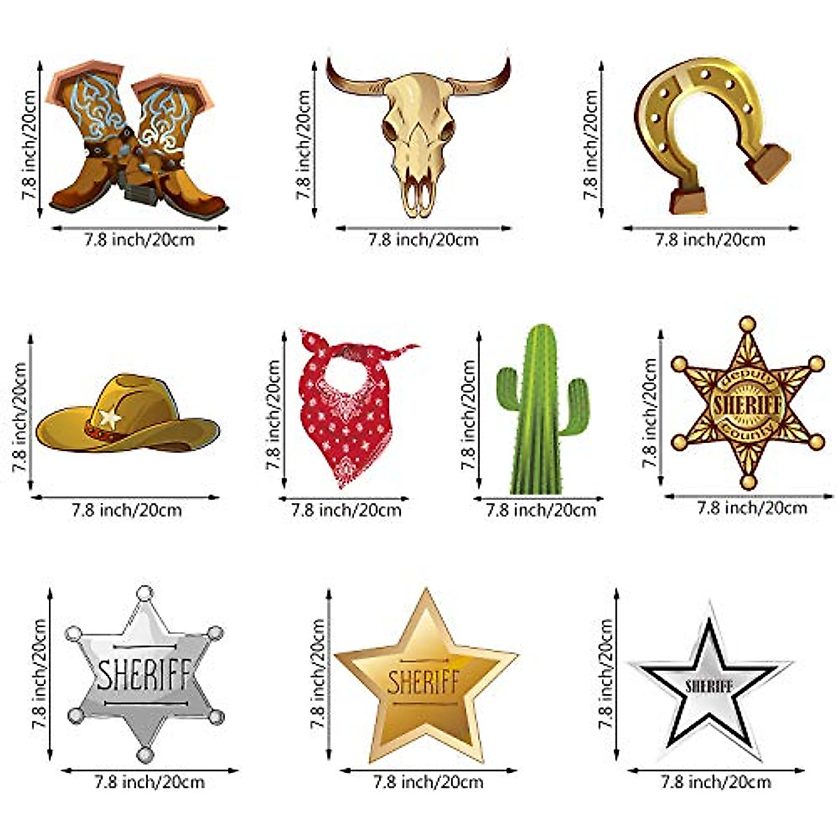 Blulu Western Party Decorations Pack Hanging Swirls Foil Swirls Party Ceiling Decorations Western Cowboy Theme Party Barnyard Theme Birthday Baby Shower Decor Event Supplies 30Ct