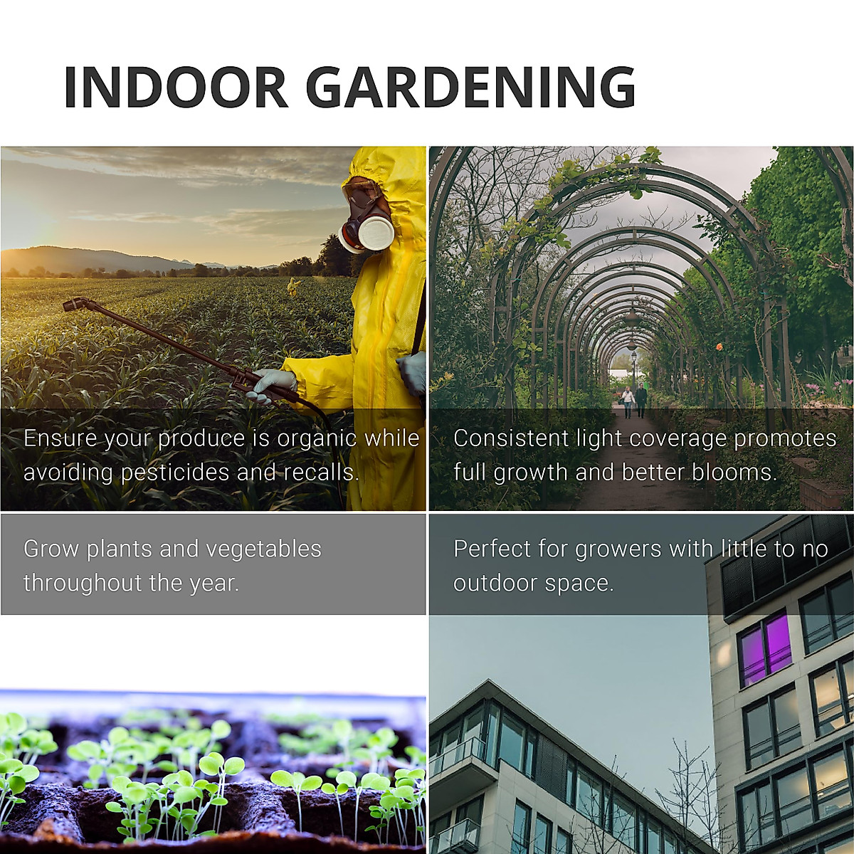 Sunco 4FT LED Grow Light for Indoor Plants 40W, Full Spectrum, Hanging Suspended Fixture, Linkable, Plug in, Greenhouse Year Round for Indoor Plants Seedlings Vegetables Flowers 2 Pack