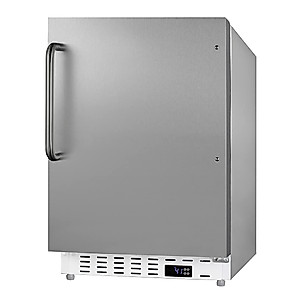 Summit Appliance ALR46WCSS 20" Wide Built-In All-Refrigerator, ADA Compliant, Adjustable Thermostat, 3.53 cu.ft Capacity, Automatic Defrost, Temperature & Open Door Alarms, Interior Light