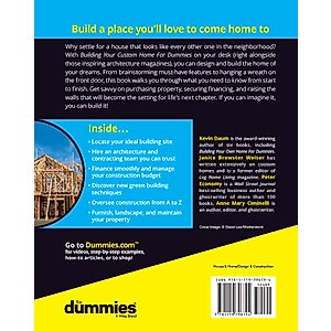 Building Your Custom Home For Dummies