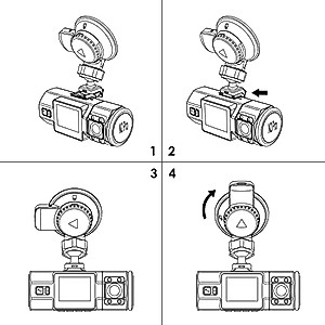 VANTRUE N2 Pro(2023) Type C USB Port Car Windshield Suction Cup Mount