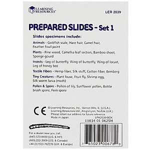Learning Resources Prepared Slides Combo Set, 48 Specimens