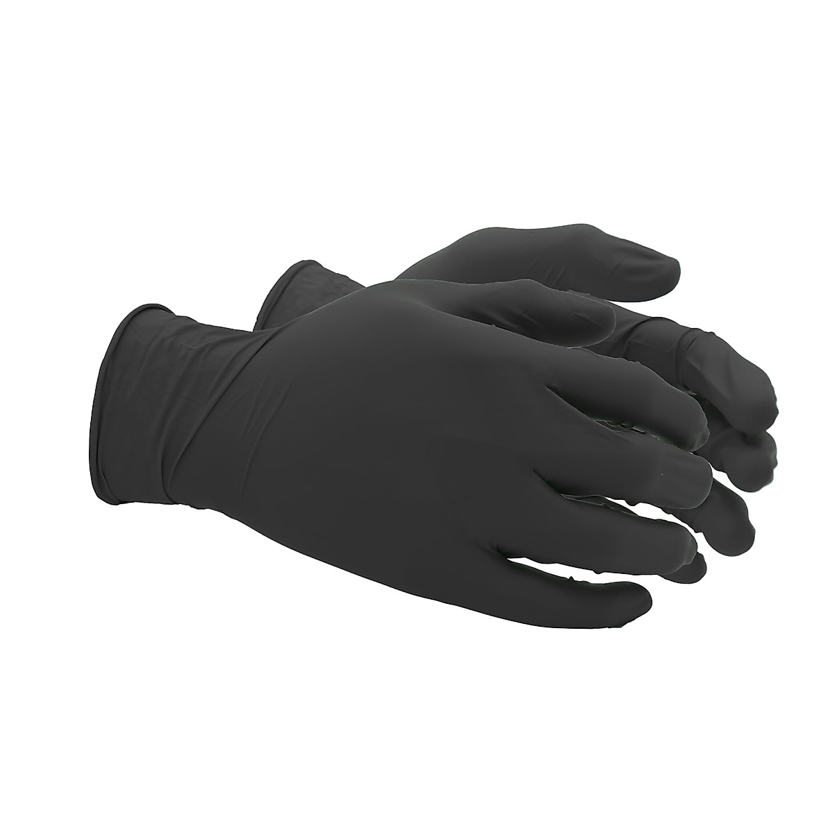 SHOWA 6112PF Biodegradable Nitrile Powder-Free Disposable Safety Glove, Food Safe, 4 mil Thick, 9.5" Length, X-Large (1 Box of 100 Gloves), Black
