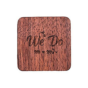 Wooden Ring Box, Ring Bearer Box, Retro Ringbearer Box, Jewelry Storage Holder, Wedding Ring Holder Gift for Wedding Ceremony Proposal for Wedding Engagement, Style1 ( Color : Engraving: We Do )