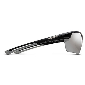 Suncloud Contender Polarized Sunglasses, Matte Black Frame, Silver Lens