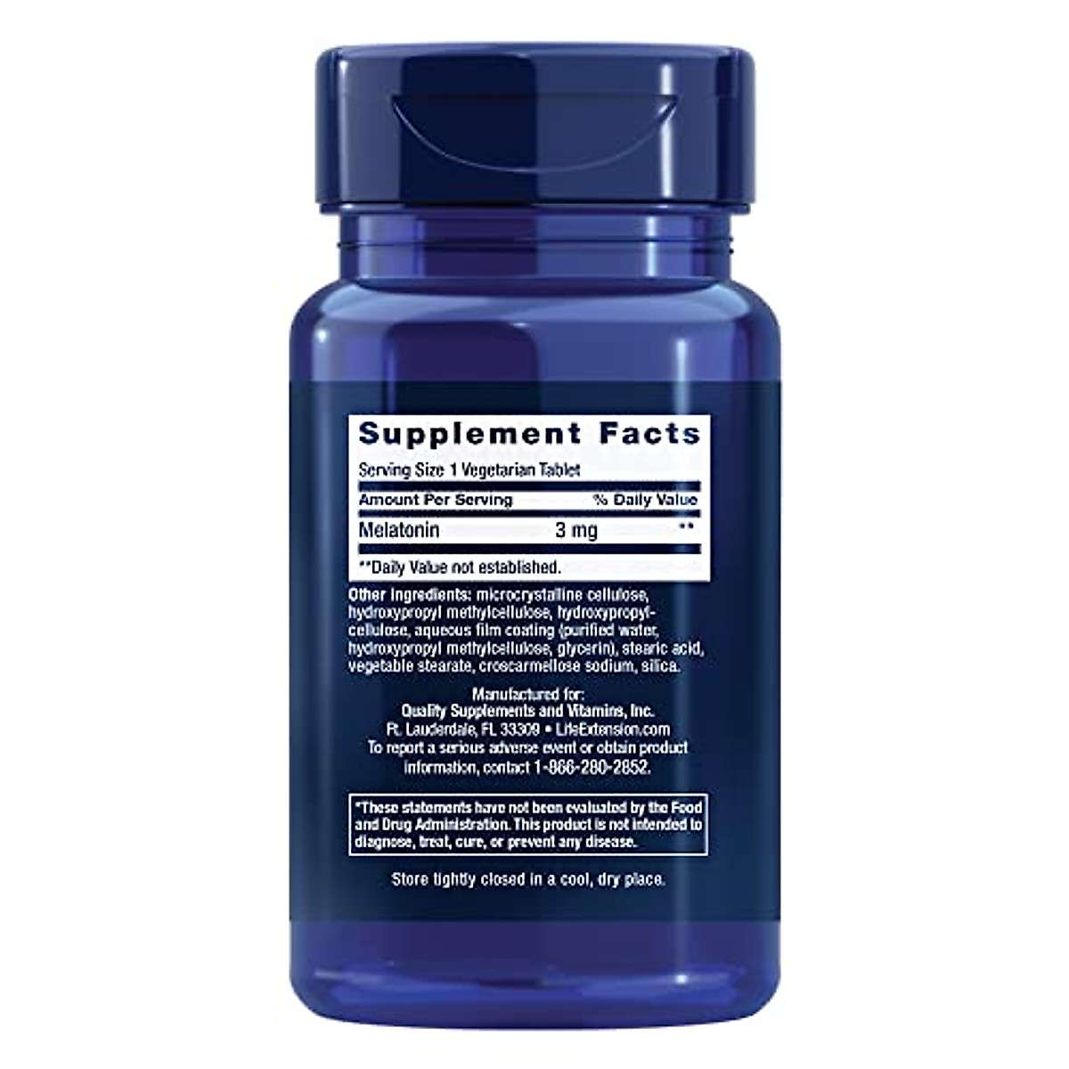 Life Extension Melatonin 6 Hour Timed Release 3 mg - For Circadian Rhythm & Immune Function, Cellular and DNA Health - Sleep Supplement - Non-GMO, Gluten-Free - Vegetarian Tablets, 60 Count