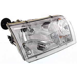 Evan Fischer Driver and Passenger Side Headlight Set of 2 Compatible with 1998-2011 Ford Crown Victoria -