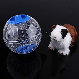 3Colors Hamster Exercise Ball Plastic Hamster Toy Roll-Around Mini Ball Exercise Wheels for Small Animal Hamster Gerbil(Blue)