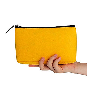 Mr. Pen- Pencil Case, Pencil Pouch, 2 Pack, Yellow and Blue, Felt Fabric Pencil Case, Pen Bag, Pencil pouch Small, Pen Case, School Supplies, Pencil Case, Pencil Bags, Pencil Pouches with Zipper