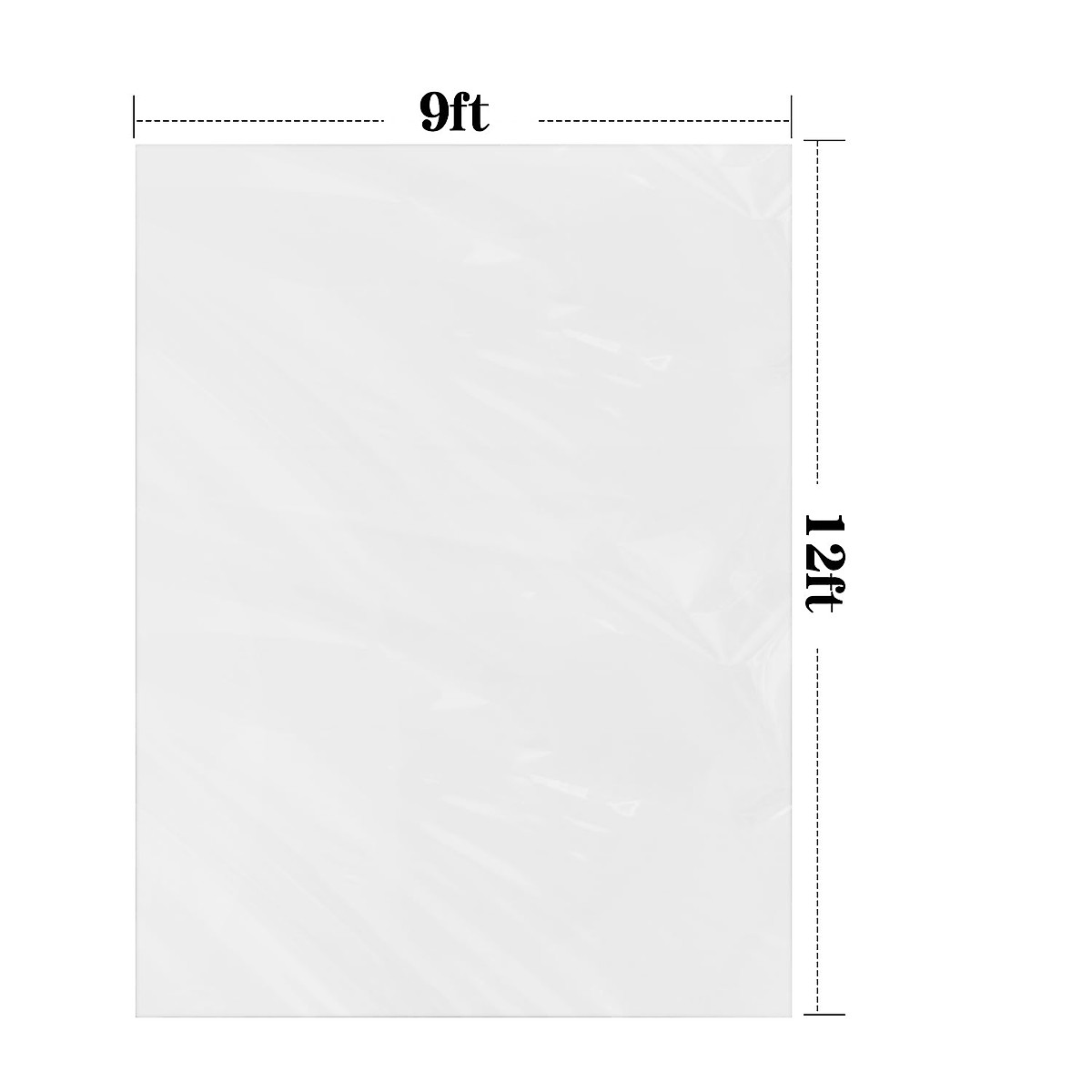 20 Pack Plastic Drop Cloth Sheets for Painting, 9x12 Feet Dust-Proof Clear Plastic Cloth for Furniture Cover