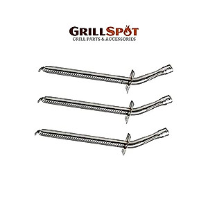 GrillSpot Vermont Castings & Jenn Air Tube Burner Replacement for Gas Grills, Stainless Steel Bent Tube Design - Exact Fit Barbecue Grill Parts (Set of 3)