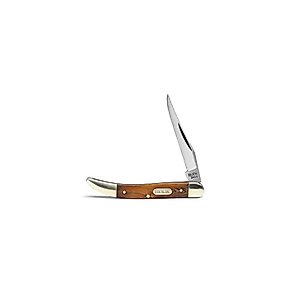 Buck Knives 385 Toothpick Single-Blade Folding Pocket Knife with Wood Handle