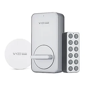 Wyze Lock WiFi & Bluetooth Enabled Smart Door Lock, Wireless & Keyless Door Entry, Compatible with Amazon Alexa, Fits on Most Deadbolts, Includes Wyze Gateway and Wyze Keypad