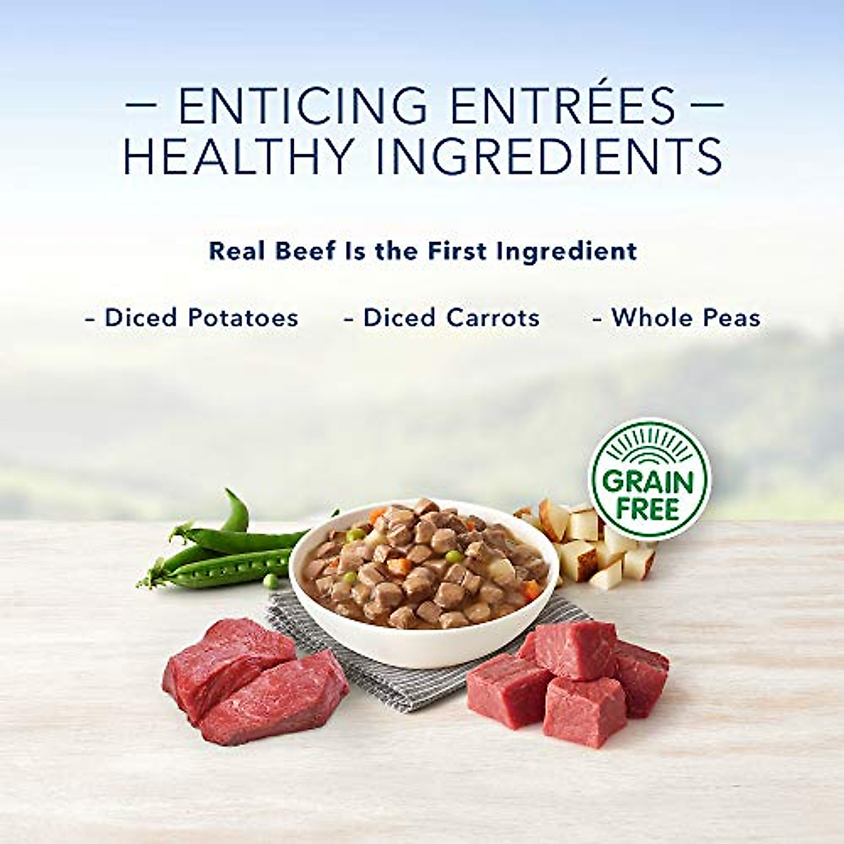 Blue Buffalo Delights Natural Adult Small Breed Wet Dog Food Cups Variety Pack, in Hearty Gravy, Filet Mignon & New York Strip 3.5-oz Cups (12 count - 6 of each Flavor)