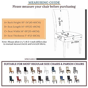 SPRINGRICO Chair Covers for Dining Room Set of 2, Stretch Dining Chair Cover, Washable Spandex Kitchen Parsons Chair Slipcovers, Removable Seat Protector for Home or Party (2 Pack, Garden Wind)