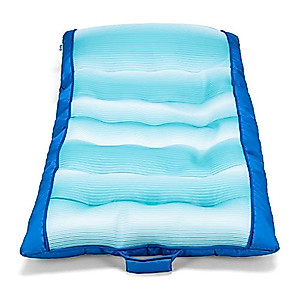 Big Joe Kona No Inflation Needed Pool Lounger with Headrest, Fade Aqua Double Sided Mesh, 5.5ft Big