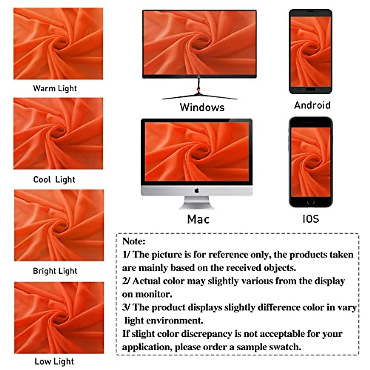 Orange Chiffon Backdrop Curtain 10FT Sheer Curtains 2 Panels 29x120-Inch Chiffon Fabric Drapes for Wedding Ceremony Voile Curtains Photography Backdrop Drapes Party Stage Decoration